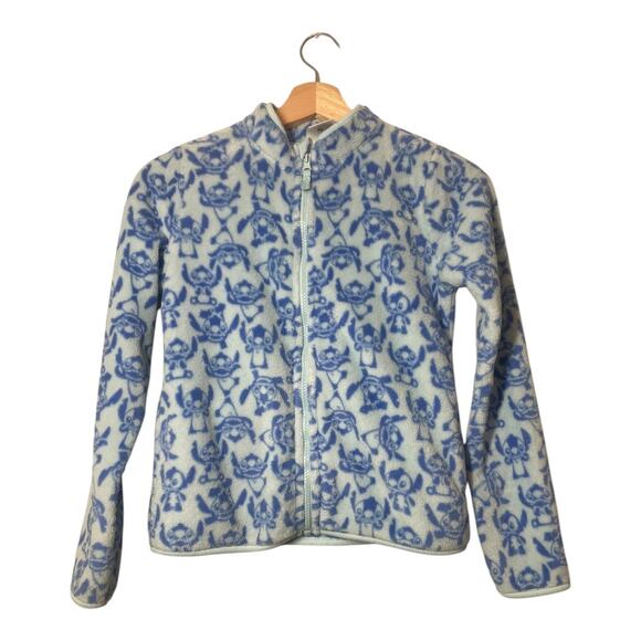 Disney | Jackets & Coats | Disney Lilo Stitch Fleece Jacket Blue Size 9 ...